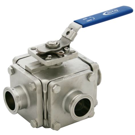 7100 Series 3 Way 4 Way Multi Port Full Port Tube OD Sanitary