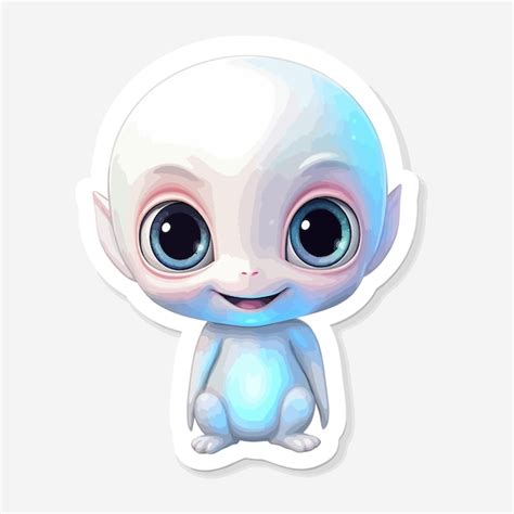 Cute Alien Premium Ai Generated Vector