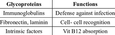 Glycoproteins And Their Functions Download Scientific Diagram