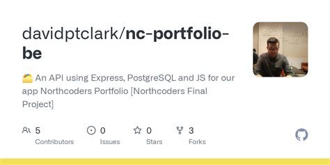 GitHub Davidptclark Nc Portfolio Be An API Using Express
