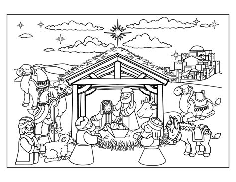 Christmas Eve Coloring Pages Coloring Nation