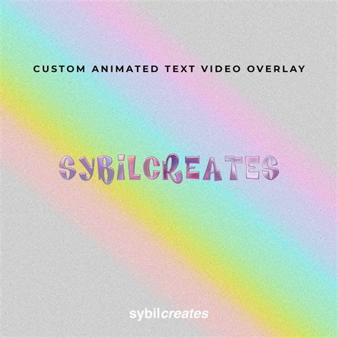 Custom Animated Text Video Overlay Adore Holo Transparent Etsy