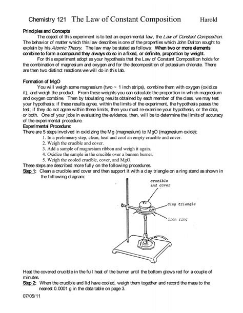 The Law Of Constant Composition