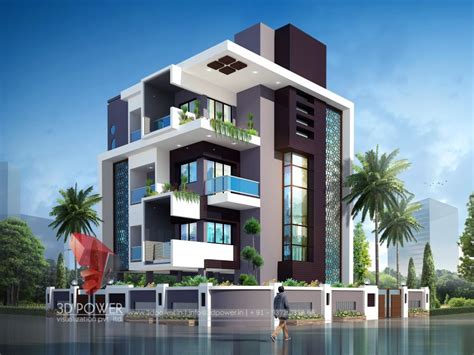 Modern 3d Bungalow Rendering Service Provider Modern Architecture