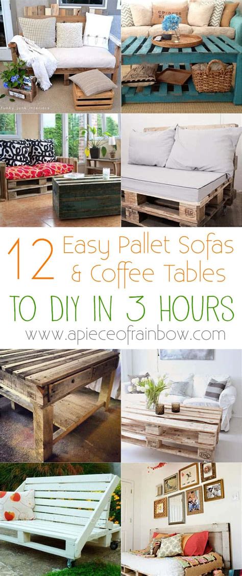 12 Easy Pallet Sofas And Coffee Tables To DIY In One Afternoon A