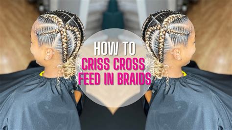 Criss Cross Feed In Braids With Curly Buns Youtube