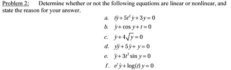 Solved Problem Determine Whether Or Not The Following Chegg