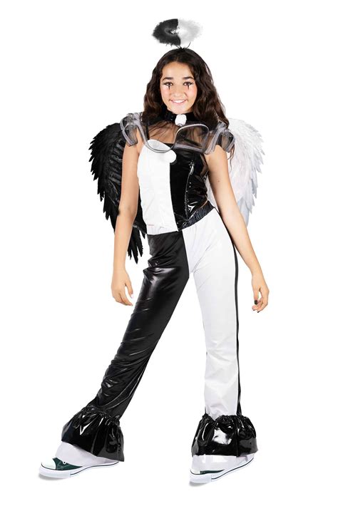 תחפושת מוקיונית בצבע שחור לבן לנערה תחפושות לפורים שושי זוהר