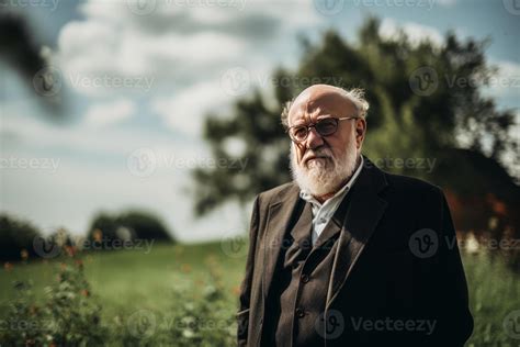 Ai Generated Intriguing Old Psychoanalyst Street Photo Generate Ai