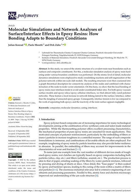 Pdf Molecular Simulations And Network Analyses Of Surfaceinterface