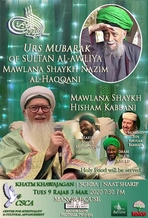 Urs Mubarak Of Mawlana Shaykh Nazim Al Haqqani The Centre For