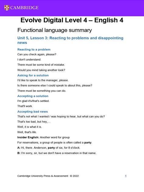Unit 5 E4 Functional Language Pdf