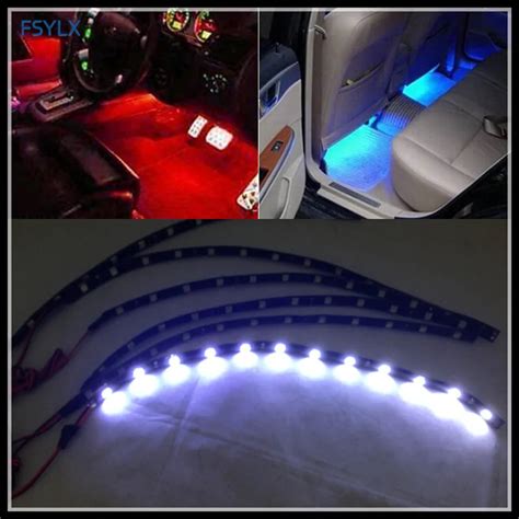 FSYLX Flexible Cut LED DRL Strip 30cm 12SMD 5050 LED DRL Car LED