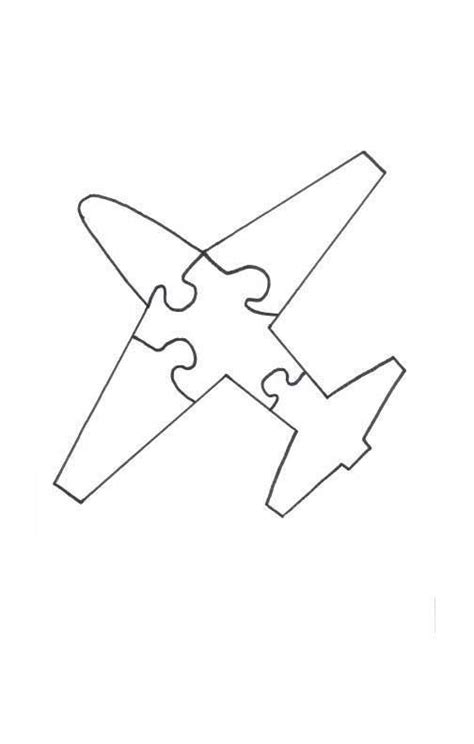 Airplane Puzzle Pattern | Trabalhos manuais, Livros de feltro, Livros ...