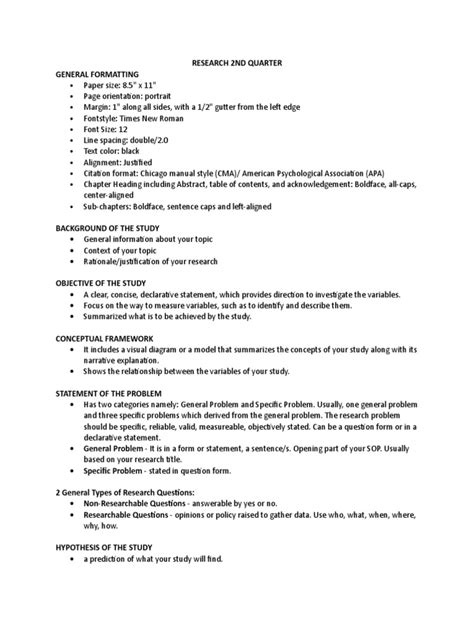 Guidelines For Formatting A Research Paper A Comprehensive Review Of The Key Sections Their