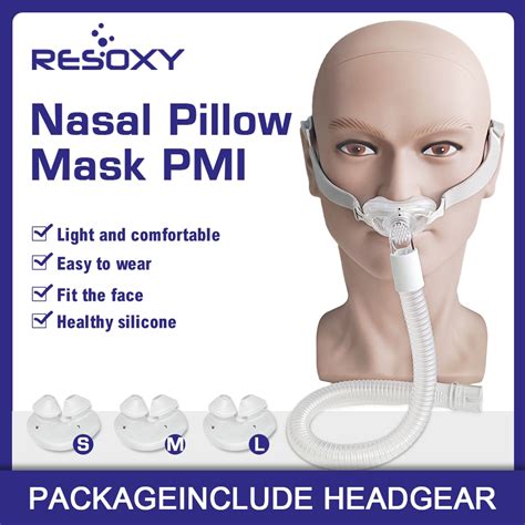 Nasal Pillow Cpap Mask Kit With Sml Nose Pillows Headband And Hose