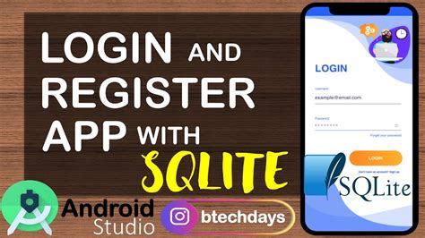 Login And Register Form Using Sqlite Database In Android Studio Login