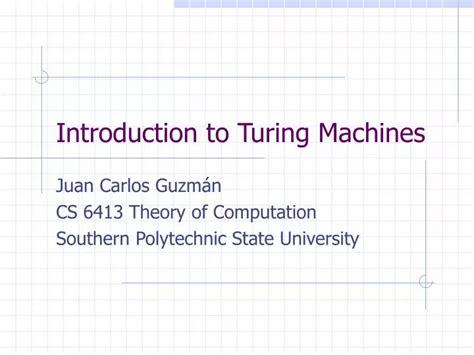 ppt introduction to turing machines powerpoint presentation free