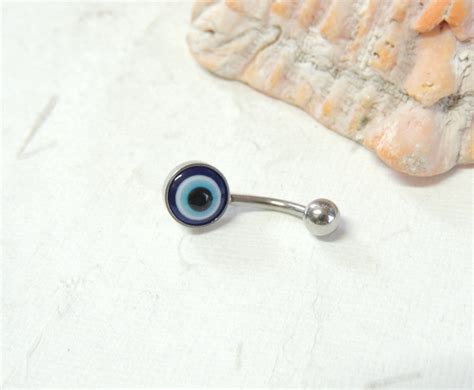 Evil Eye Belly Button Navel Ring Simple Non Dangle Belly Button Ring