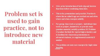 Inverse Trig 12 Solved Problems Slideshow By New Material TpT