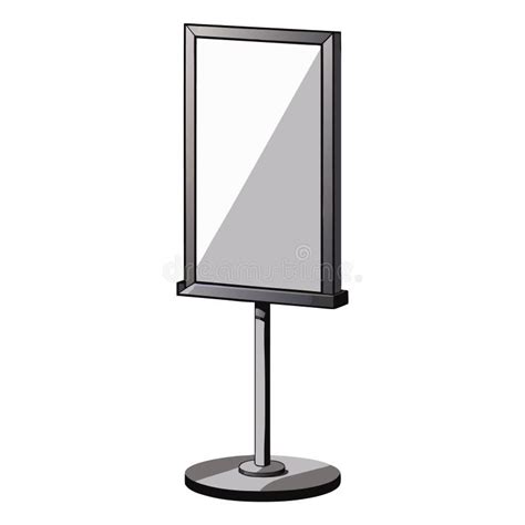 Side View Of An Ad Stand Or Blank Advertising Board Mockup Template Of