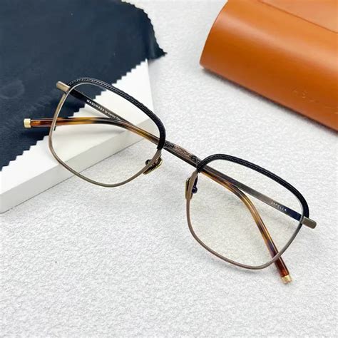 일본 마스나 카펠라 티타늄 사각 안경테 빈티지 레트로 스타일 수제 근시 안경 처방 Aliexpress