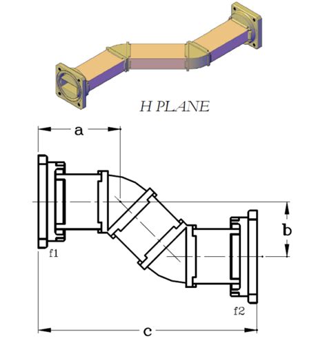 Rectangular Waveguide Cast E And H Plane Offset Assemblies Space Machine