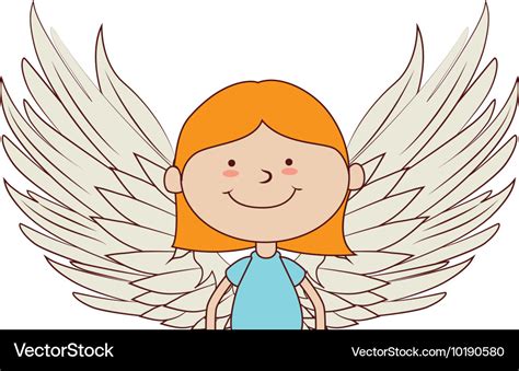 Angel Girl Wing Icon Graphic Royalty Free Vector Image