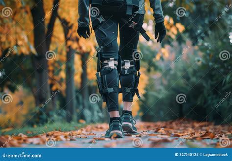 A Person Wearing A Bone Fracture Healing Exoskeleton Demonstrating Mobility Assistance And