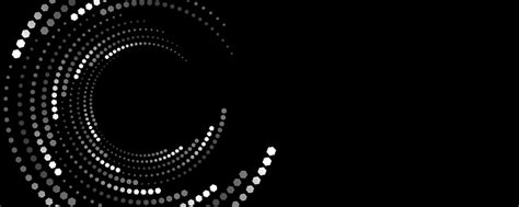 Swirling Circles Of White Hexagons On Black Background Vortex Pattern Of Honeycombs Abstract