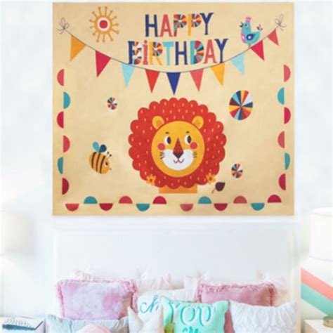 티몬 글로벌 홀세일 생일축하 파티현수막 벽꾸미기 대형 어린이집 벽장식 가림막 해피버스데이 유치원생일 페브릭포스터 Pc부품