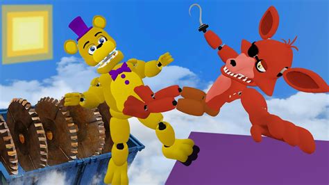 Fnaf 2 Animatronics Ragdoll Jumps And Falls [gmod] Youtube