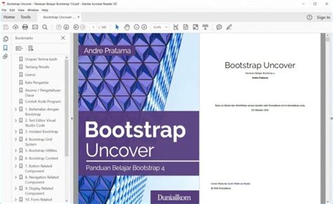 Tampilan EBook Bootstrap Uncover Duniailkom