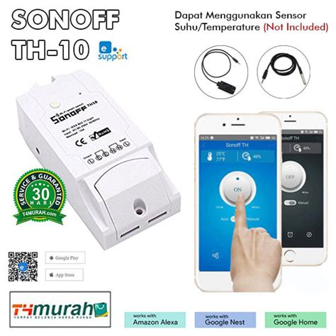 Sonoff Th10 Temperature Sensor Waterproof Shopee Philippines