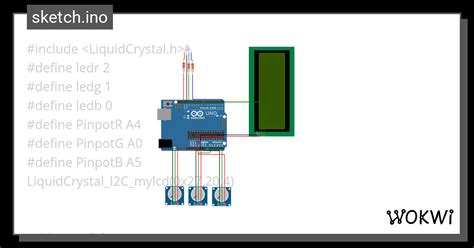 Led RGB Con Potenziometro E Dysplay Wokwi ESP STM Arduino Simulator