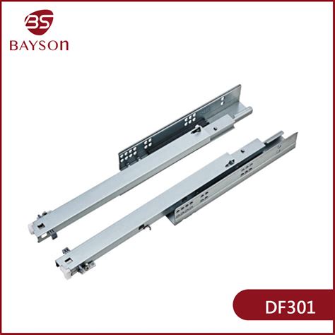 Three Fold Push Open Concealed Bottom Mounted Drawer Slide Push Open