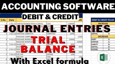 fully automatic accounting software in excel debit credit journal