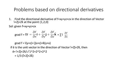 Directional Derivatives Vector Differenciation Pdf