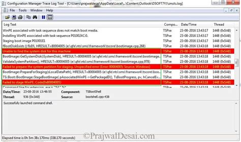 sccm osd error unable to find system disk for machine
