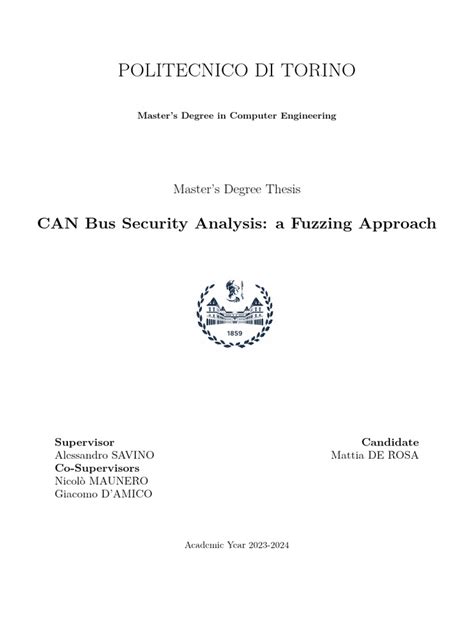 Can Bus Security Analysis A Fuzzing Approach Pdf Computer Science