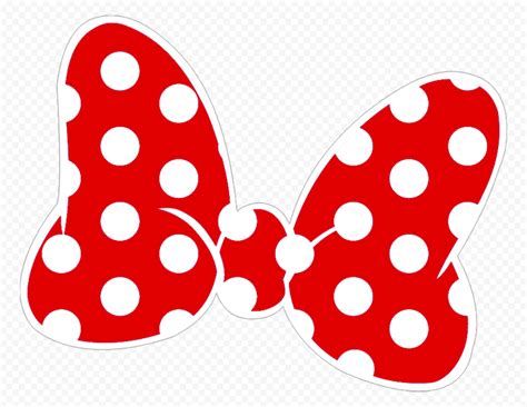 Png Minnie Mouse Sticker Red Ribbon Citypng