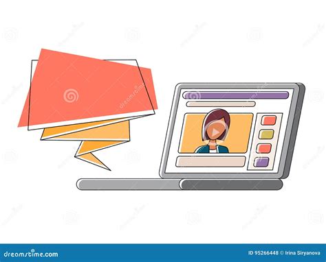 Video Blogger Making Stream Vlogger Vector Illustration Stock Vector