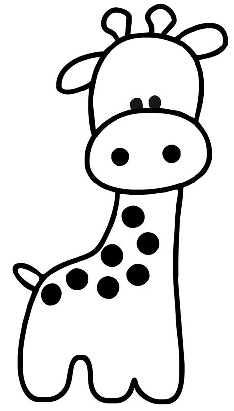 Giraffe Outline Clip Art