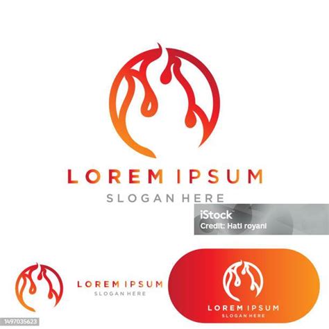 화재 불꽃 로고 아이콘 벡터 디자인 템플릿 3차원 형태에 대한 스톡 벡터 아트 및 기타 이미지 3차원 형태 가연성 개념 Istock