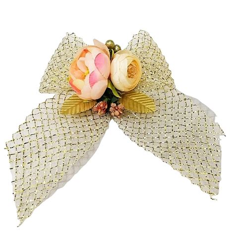 Buy Ws Wrap Shap 2 Peonies With Bow Artificial Flower Bunch For