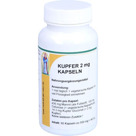 Copper 2 Mg Gluconate Capsules Uk Elivera Uk