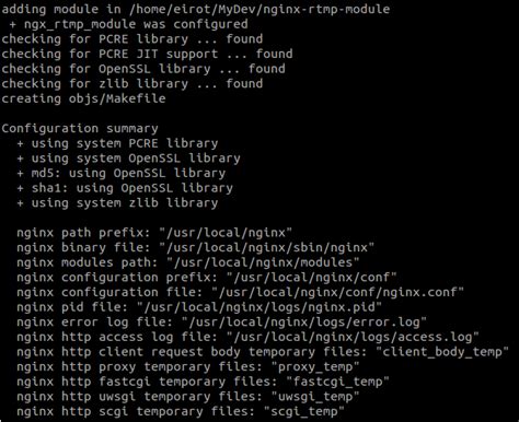 搭建nginx Rtmp直播服务器，ffmpeg模拟推流 Welcome To My Blog