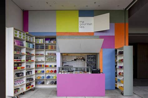Colorful Retail Space With Wall Shelves