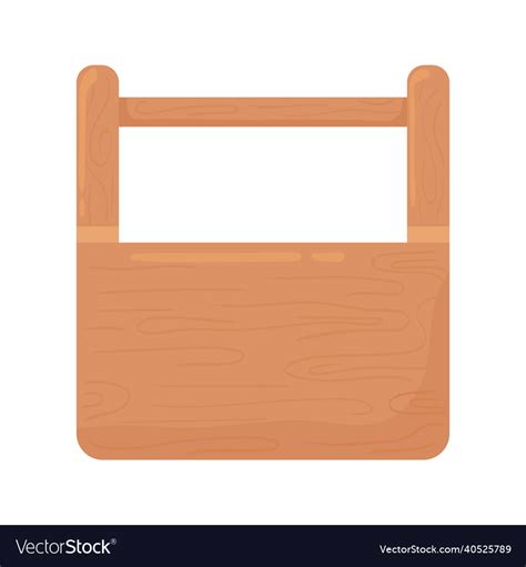 Wooden Toolbox Icon Royalty Free Vector Image VectorStock