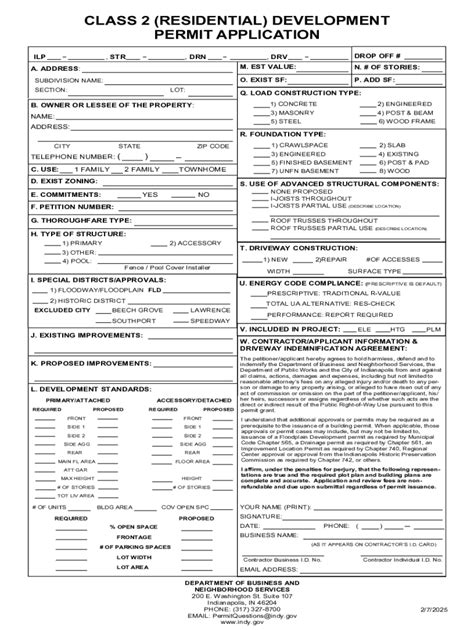 Class 2 Residential Development Permit Applicati Fill Out And Sign